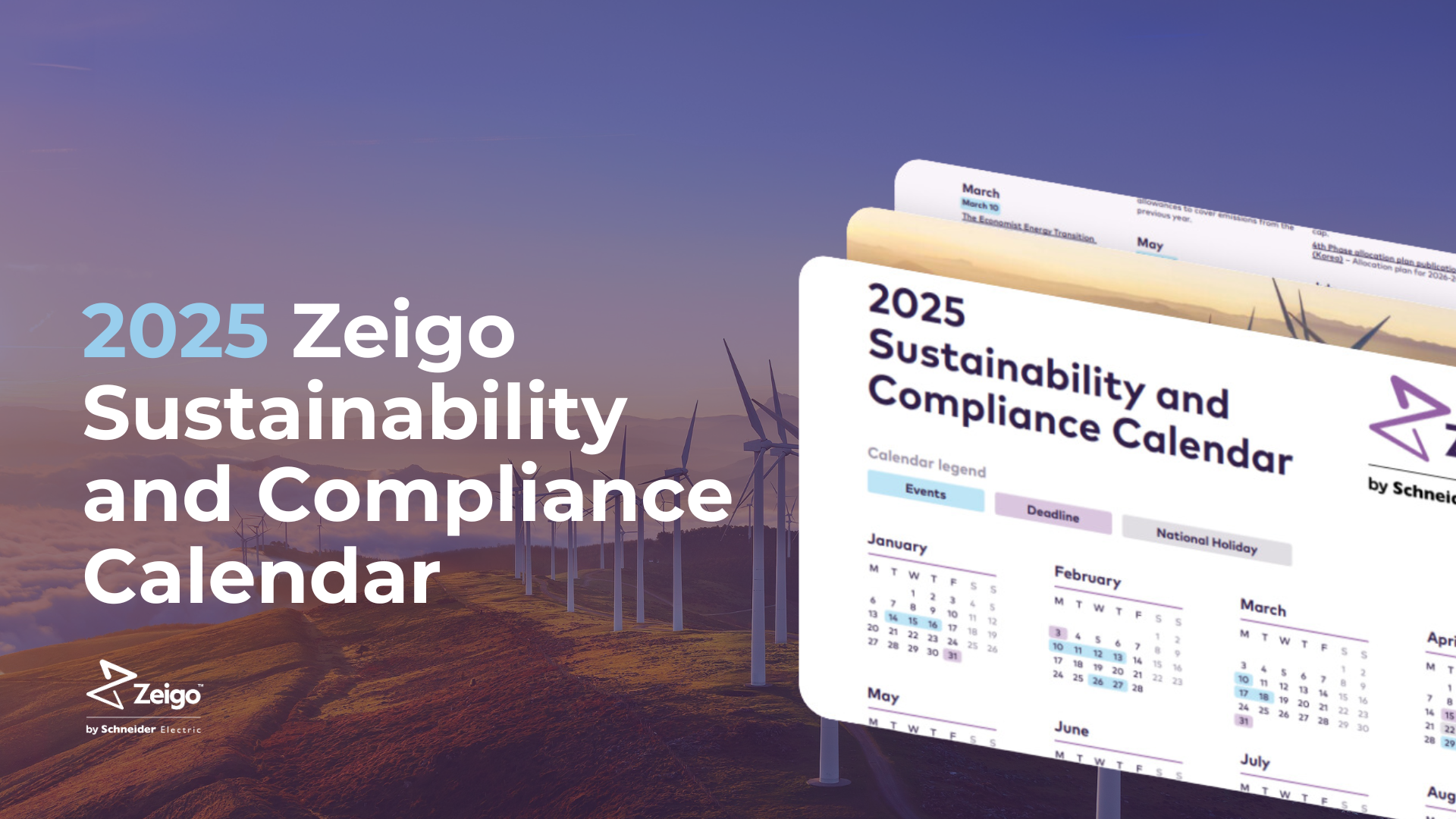 Zeigo | 2025 Sustainability and Compliance Calendar